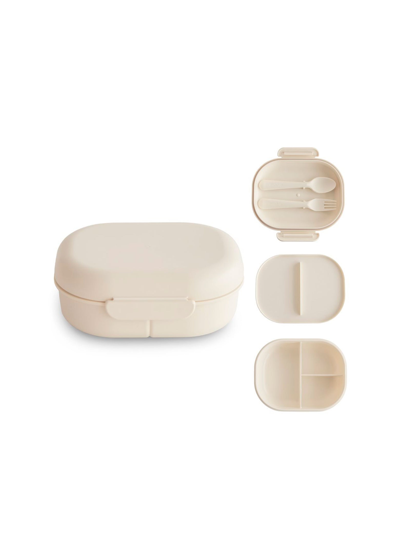 Caja de almuerzo solid ivory - Mushie | KIDSME – Kidsme Store