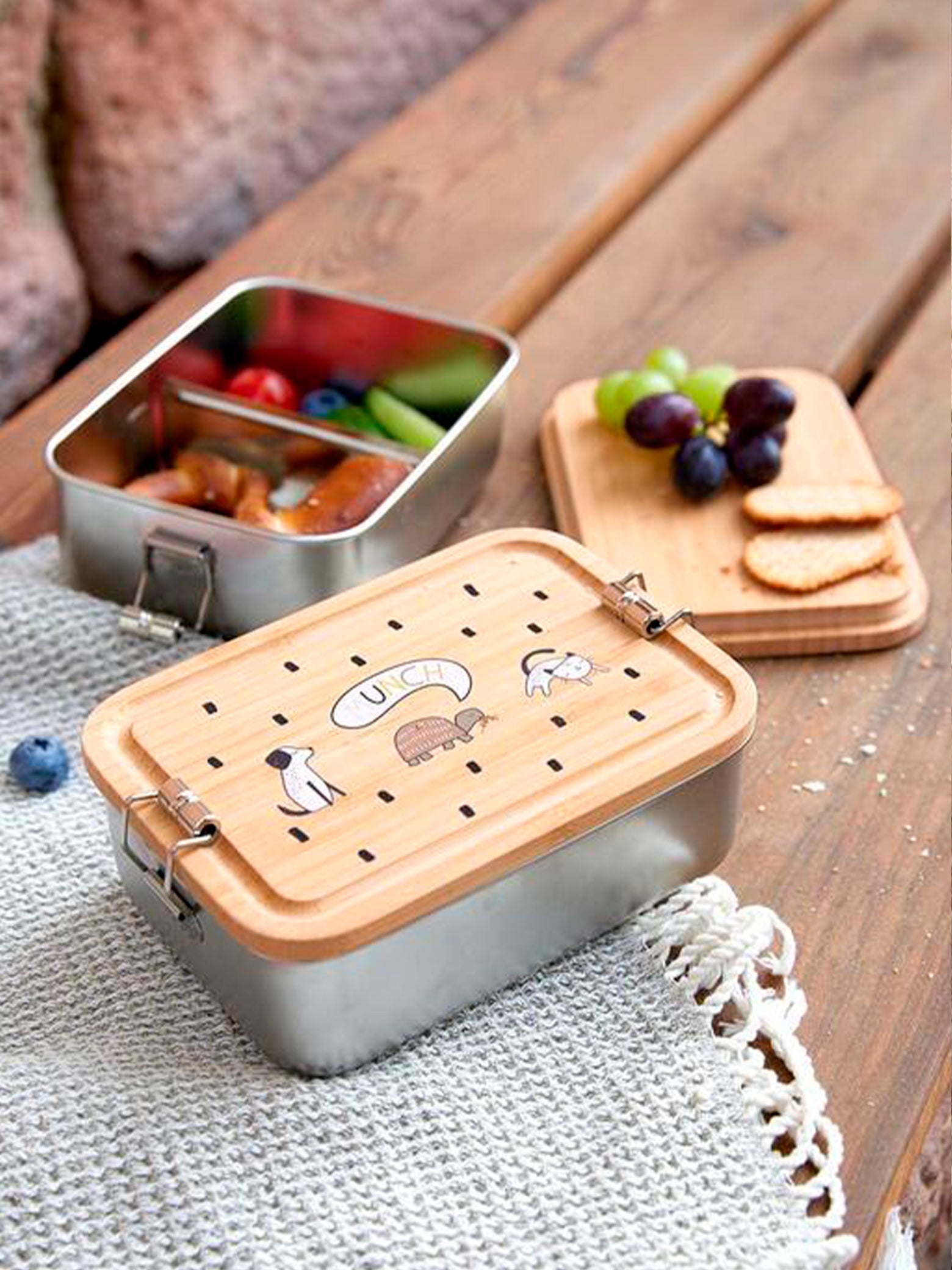 Tupper almuerzo acero inoxidable animal - Lassig | KIDSME – Kidsme Store