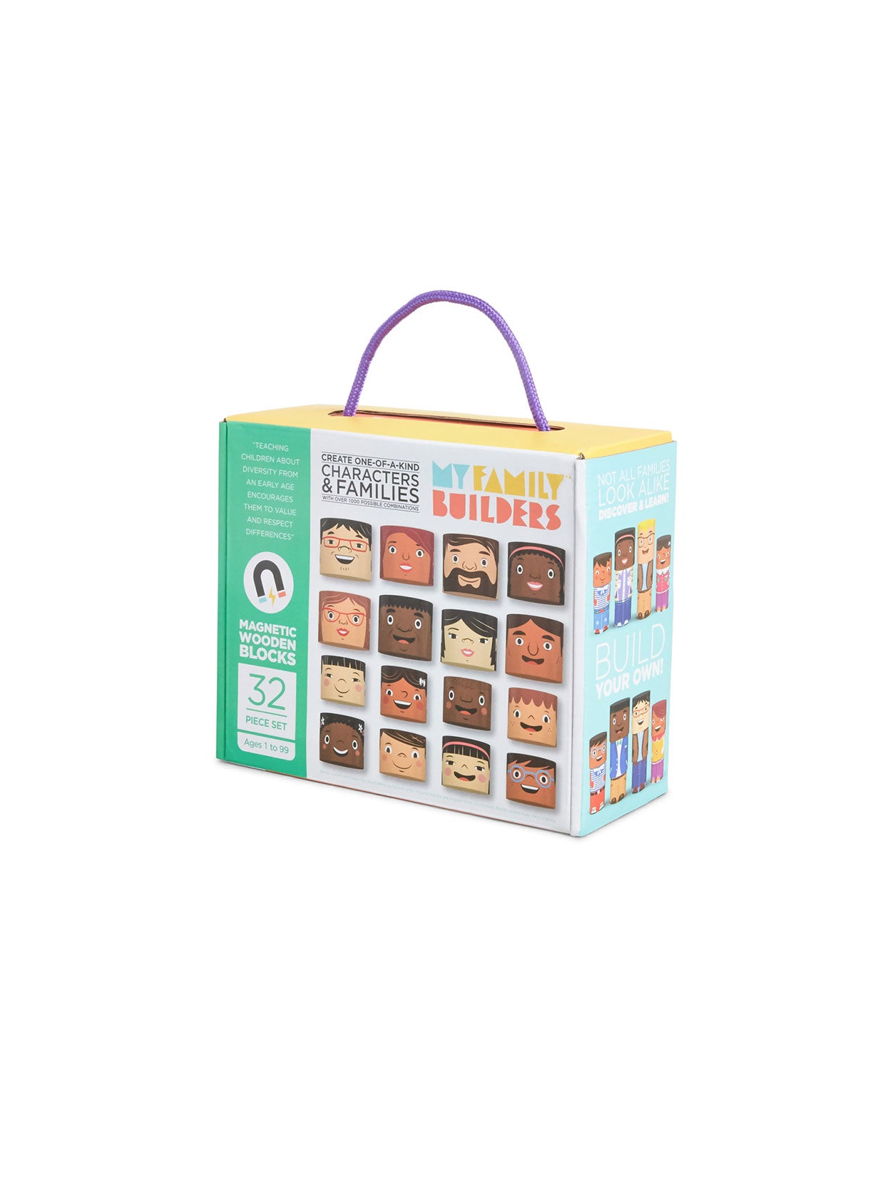 Bloques de madera 32 piezas - My Family builders | KIDSME – Kidsme Store